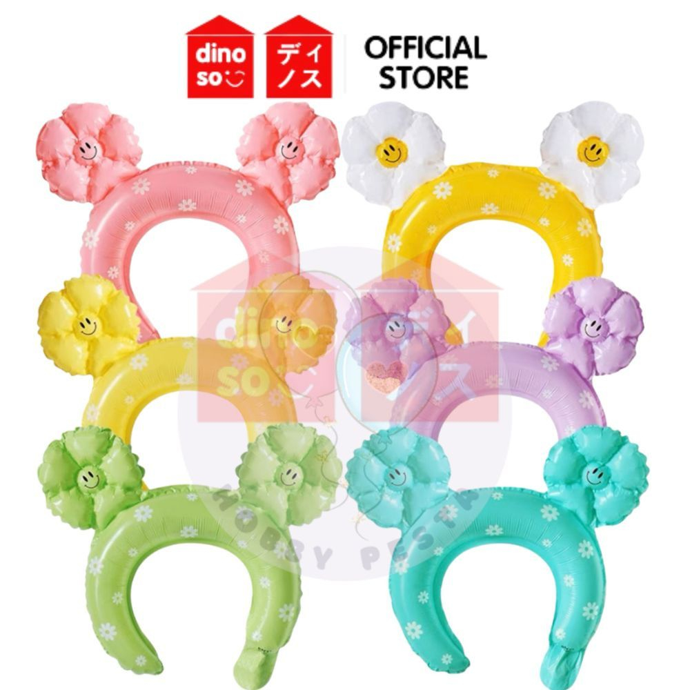 Jual DINOSO Balon Bando Bunga Daisy Smile Warna Warni Balon Bando ...