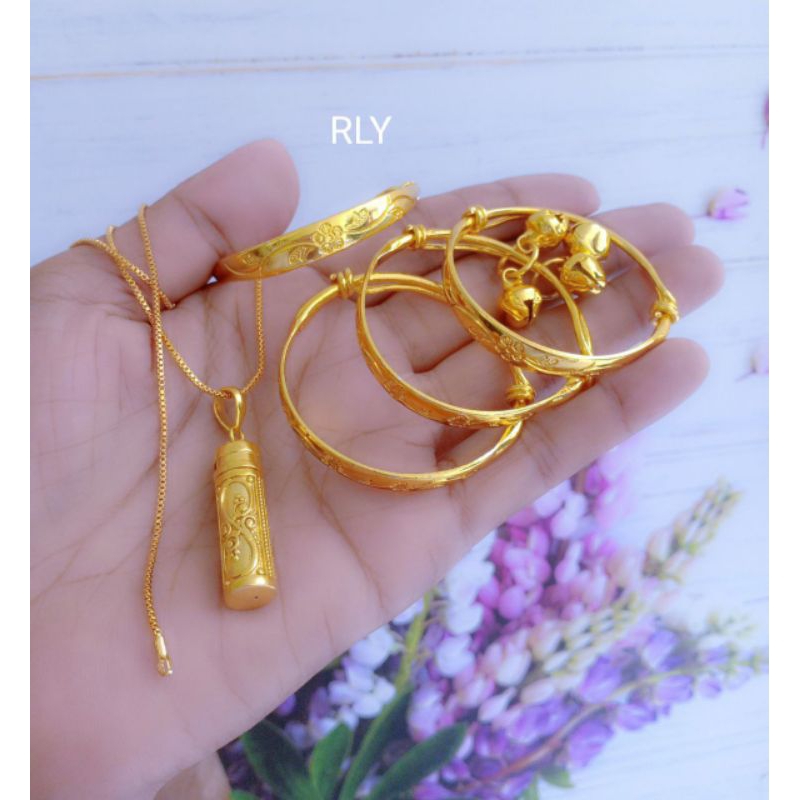 Jual Set bayi 3bulanan Bali lapis emas lengkap dengan cincin | Shopee ...