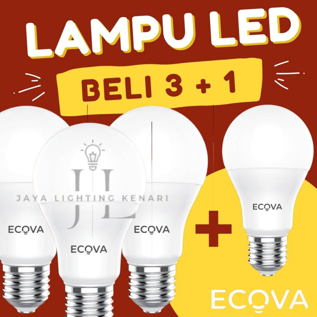 Jual LAMPU LED A BULB PAKET 7W 9W 12W ECOVA LAMPU LED GARANSI | Shopee ...