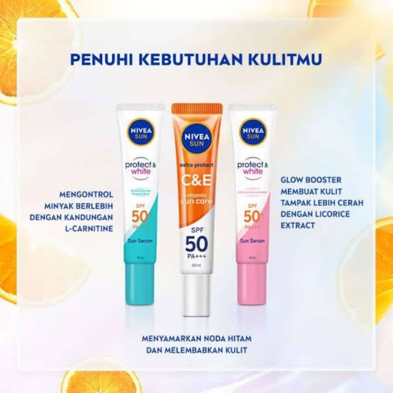 Jual NIVEA SUNSCREEN SERUM SERIES SPF 50+++ | Shopee Indonesia