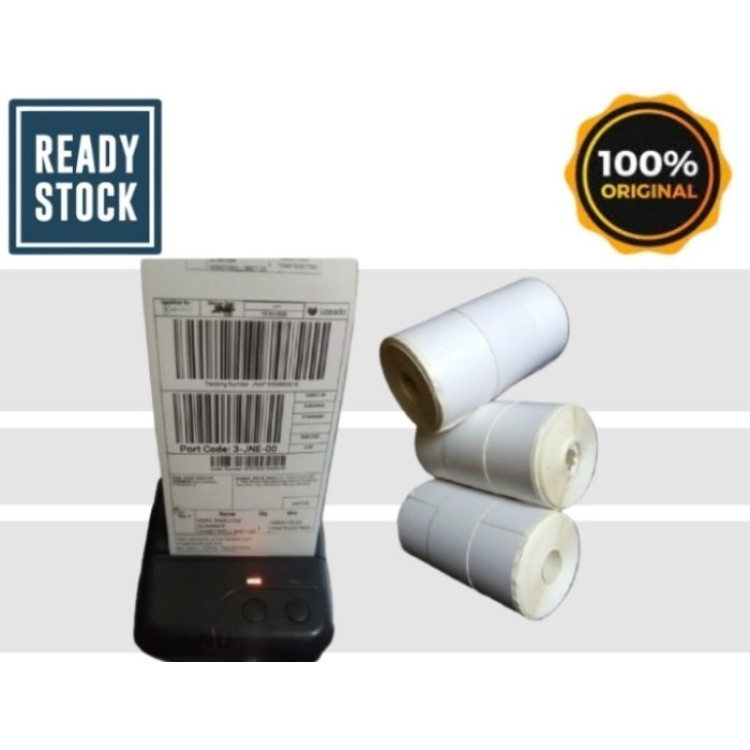 Jual Sticker Thermal 80mm Kertas Label Tempel Continous 76mm x 6meter ...