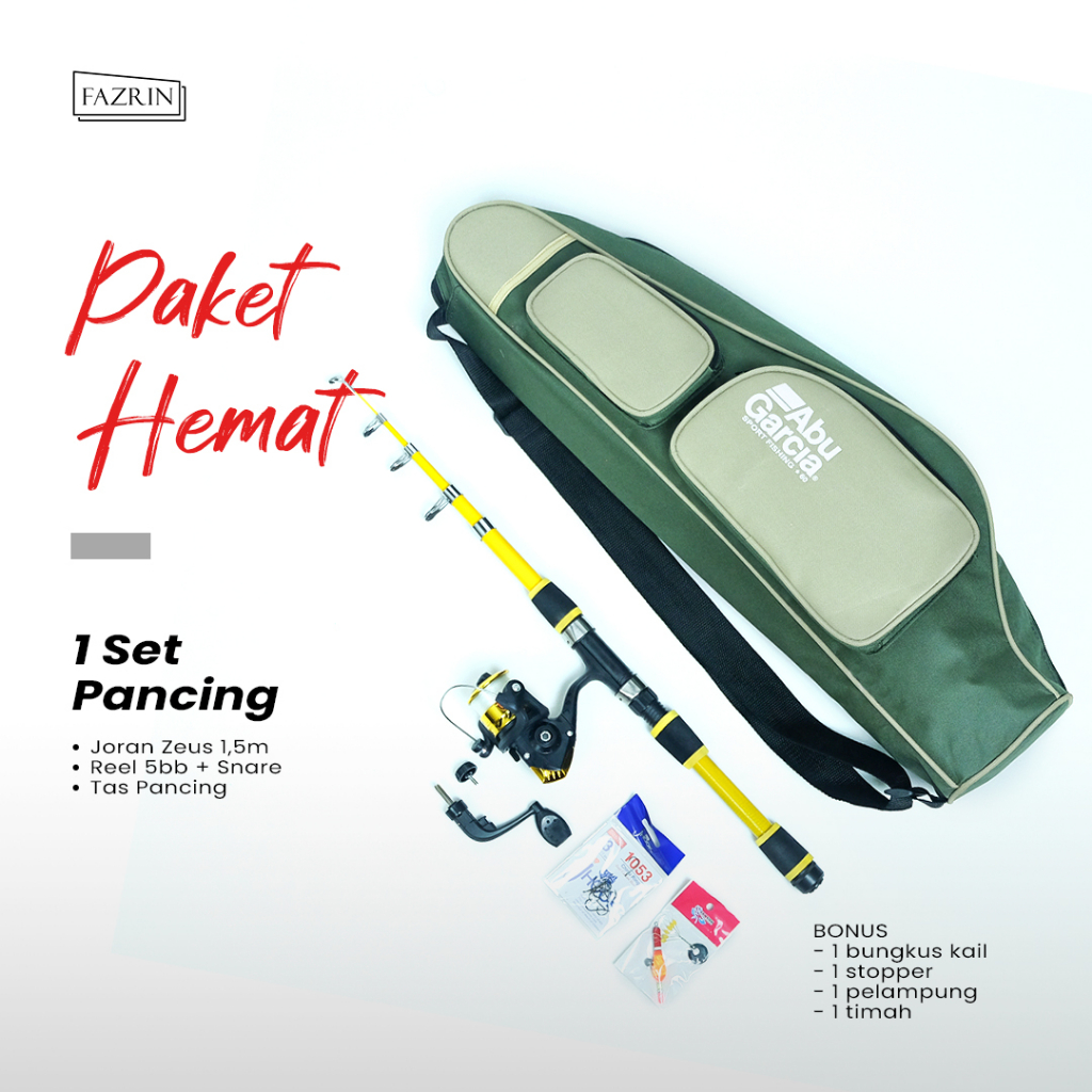 Jual 1 Set Pancingan Lengkap Teleskopic Bahan Fiber 150 Cm Kekuatan 5 ...