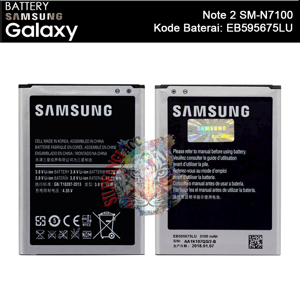 Jual Baterai Samsung Note 2 N7100 EB595675LU Original | Shopee Indonesia