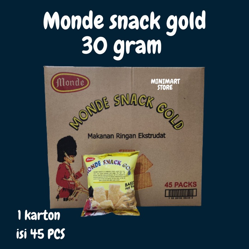 Jual monde snack gold 30 gr 1 karton isi 45 pcs | Shopee Indonesia