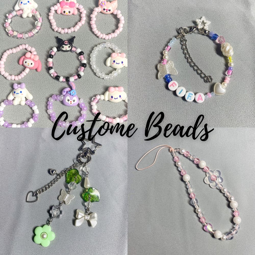 Jual CUSTOME BEADS JAWERLY /cincin manik/ gelang manik/ strap phone ...