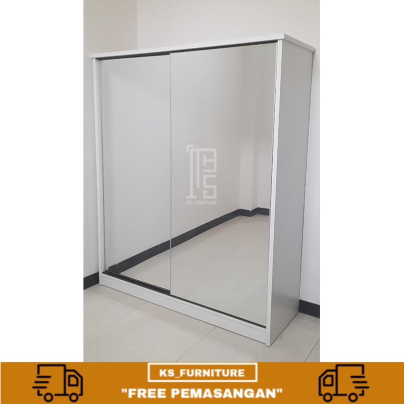 Jual LEMARI SLIDING MURAH FULL CERMIN | Shopee Indonesia