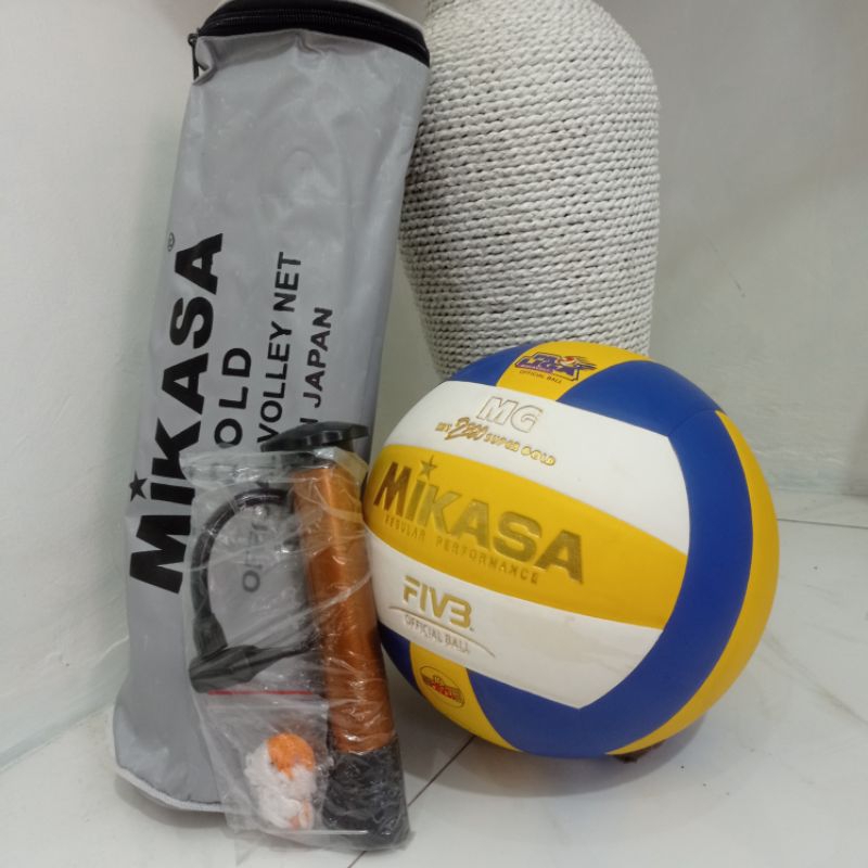 Jual Bola volly 1 paket dengan net voli + pompa mini | Shopee Indonesia