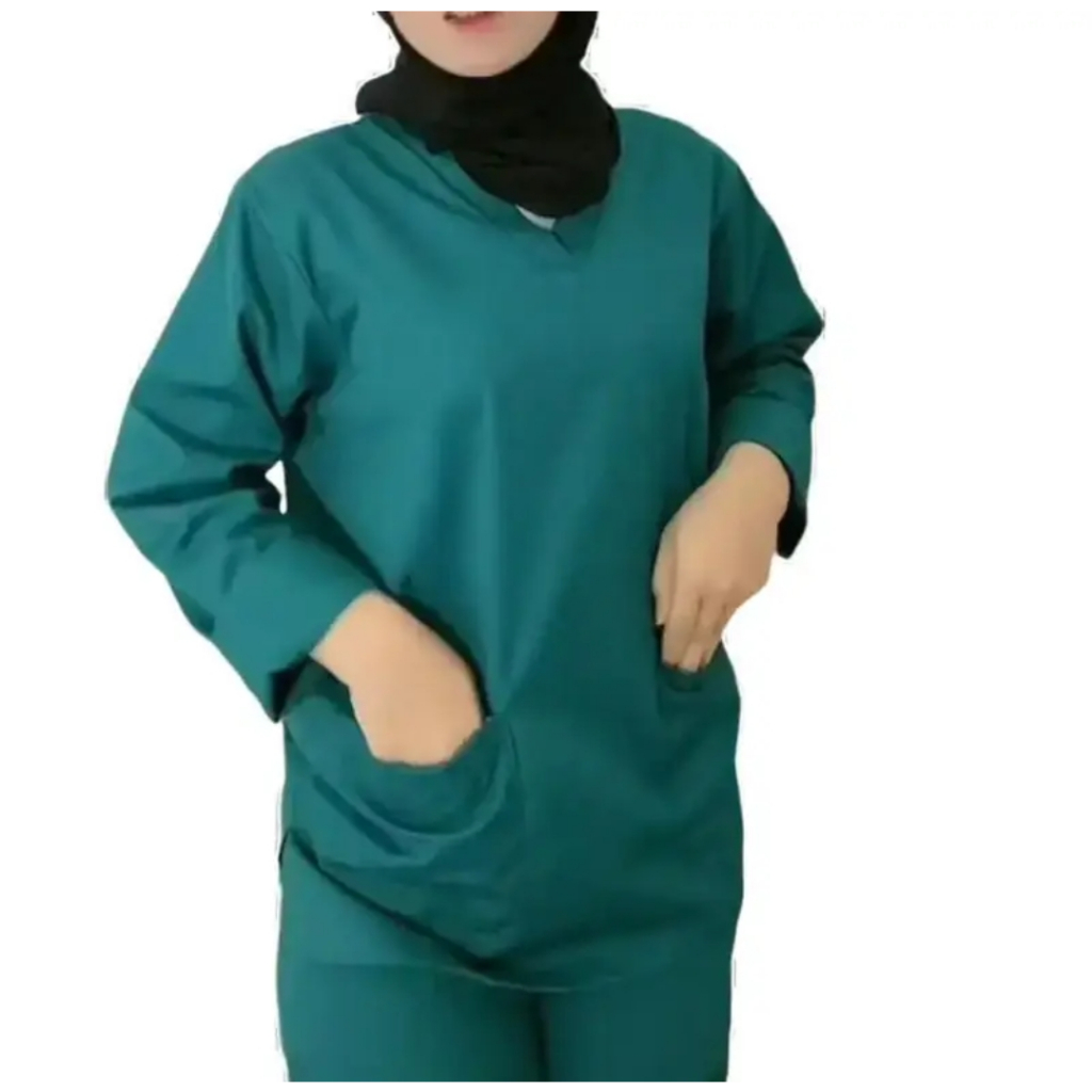 Jual TOYOBO hijau tosca baju jaga oka ok perawat dokter bidan nakes ...