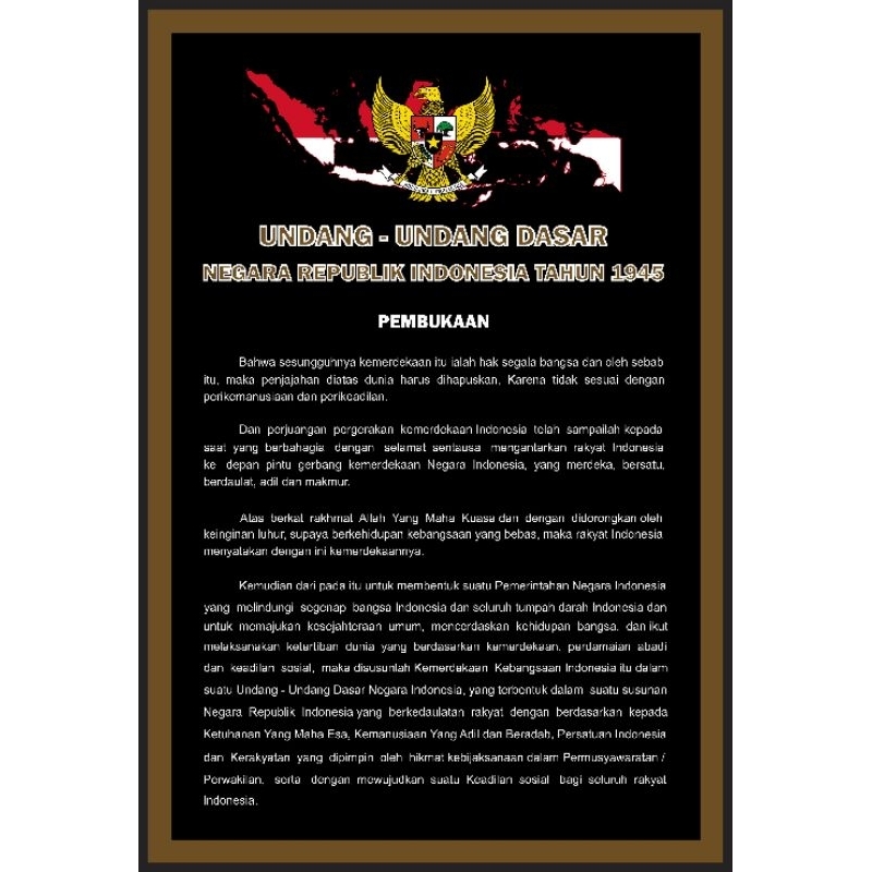 Jual Poster Garuda, Pancasila, Proklamasi, UUD 45, Sumpah Pemuda (A3 ...