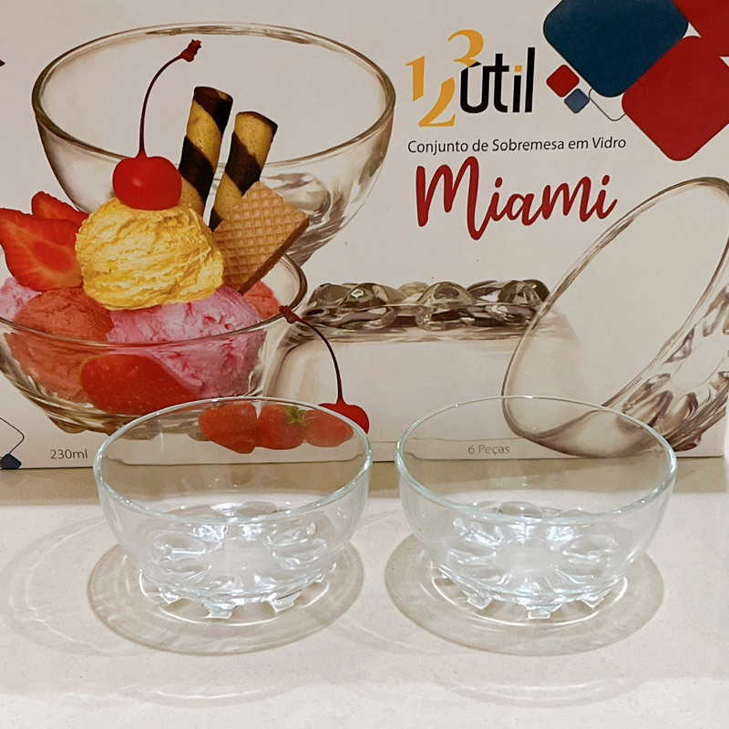 Jual Mangkok Kaca Tempat Ice Cream Dessert 230ml Miami isi 6 | Shopee ...