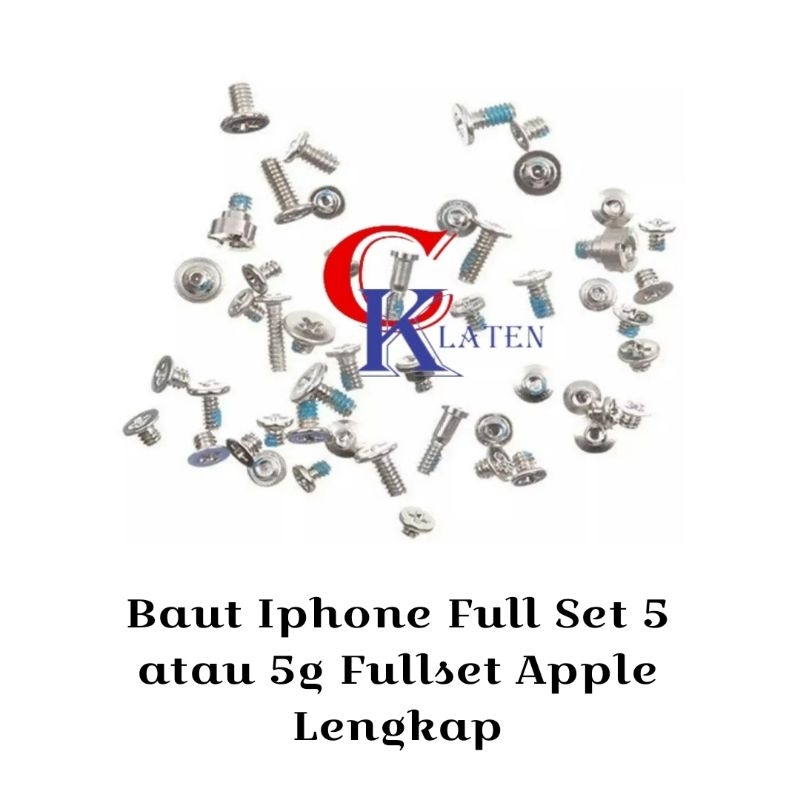 Jual Baut Iphone Full Set 5 atau 5g Fullset Apple Lengkap | Shopee ...