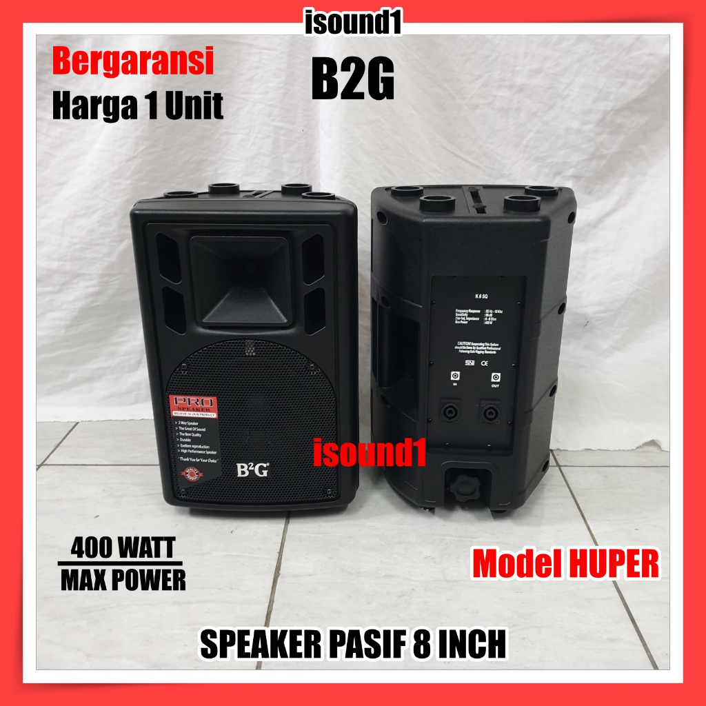 Jual SPEAKER PASIF B2G 8 INCH 8INCH 8 IN 1 UNIT FIBER MODEL HUPER IMPORT | Shopee Indonesia