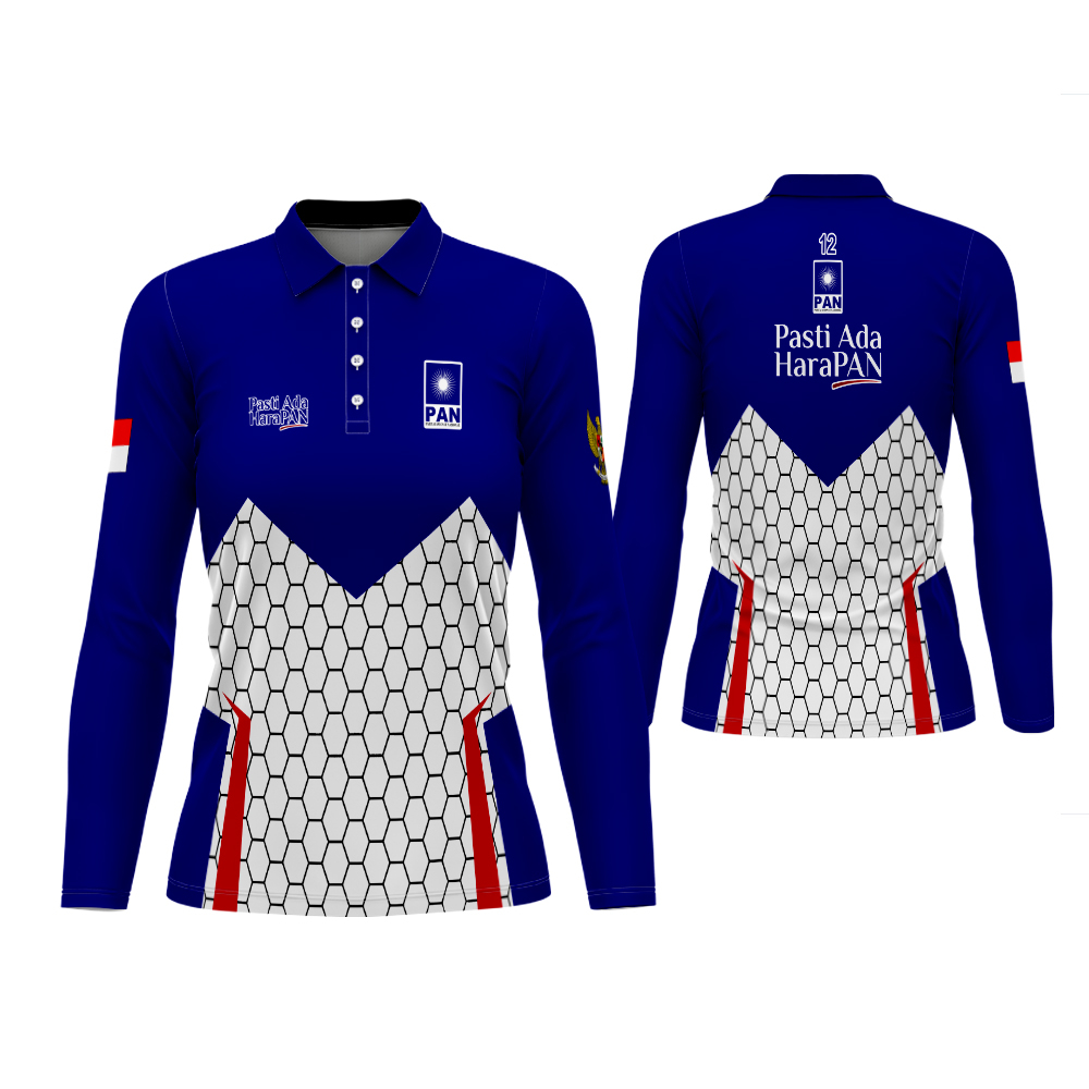 Jual Jual Baju Wangki Polo Wanita Partai PAN Amanat Nasional Pilpres ...