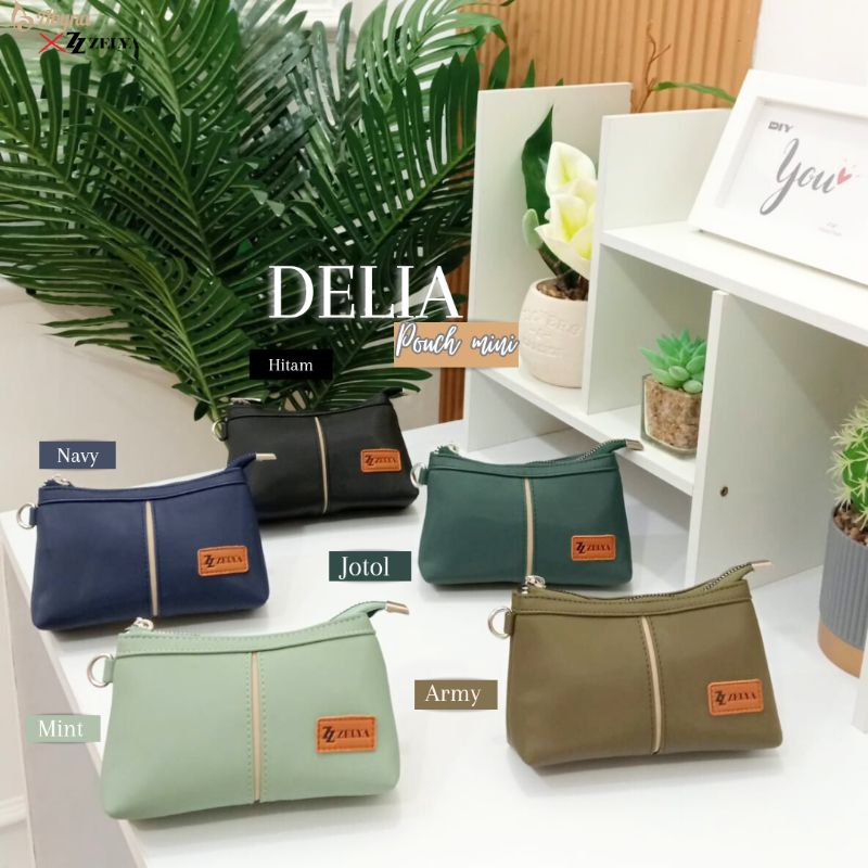 Jual DELIA POUCH MINI by Abyna X Zelya pouch mini simpel wanita kekinian | Shopee Indonesia