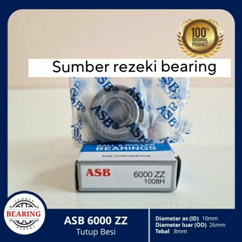Jual Bearing 6000 ZZ ASB Original 100% laher ASB | Shopee Indonesia