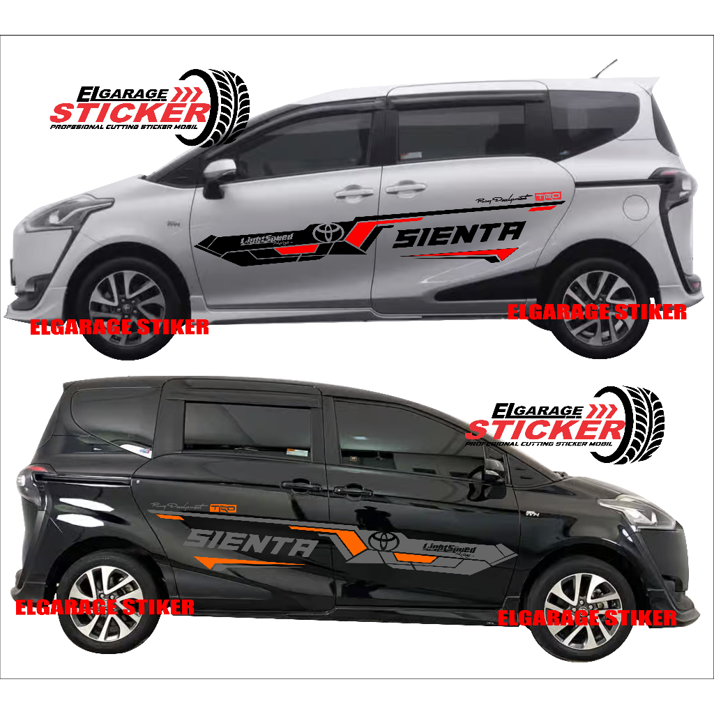 Jual stiker mobil toyota sienta stiker list body samping mobil sienta ...