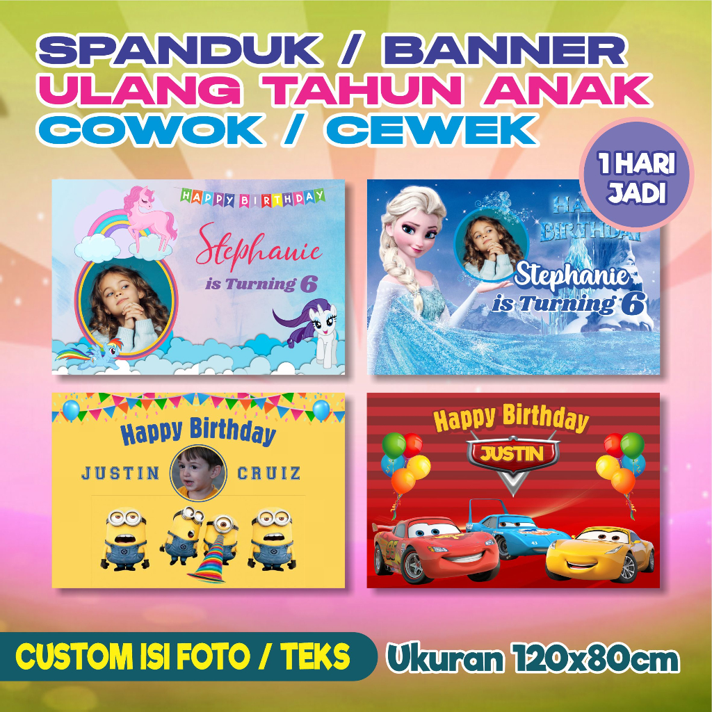 Jual SPANDUK / BANNER Ulang Tahun Anak | Shopee Indonesia
