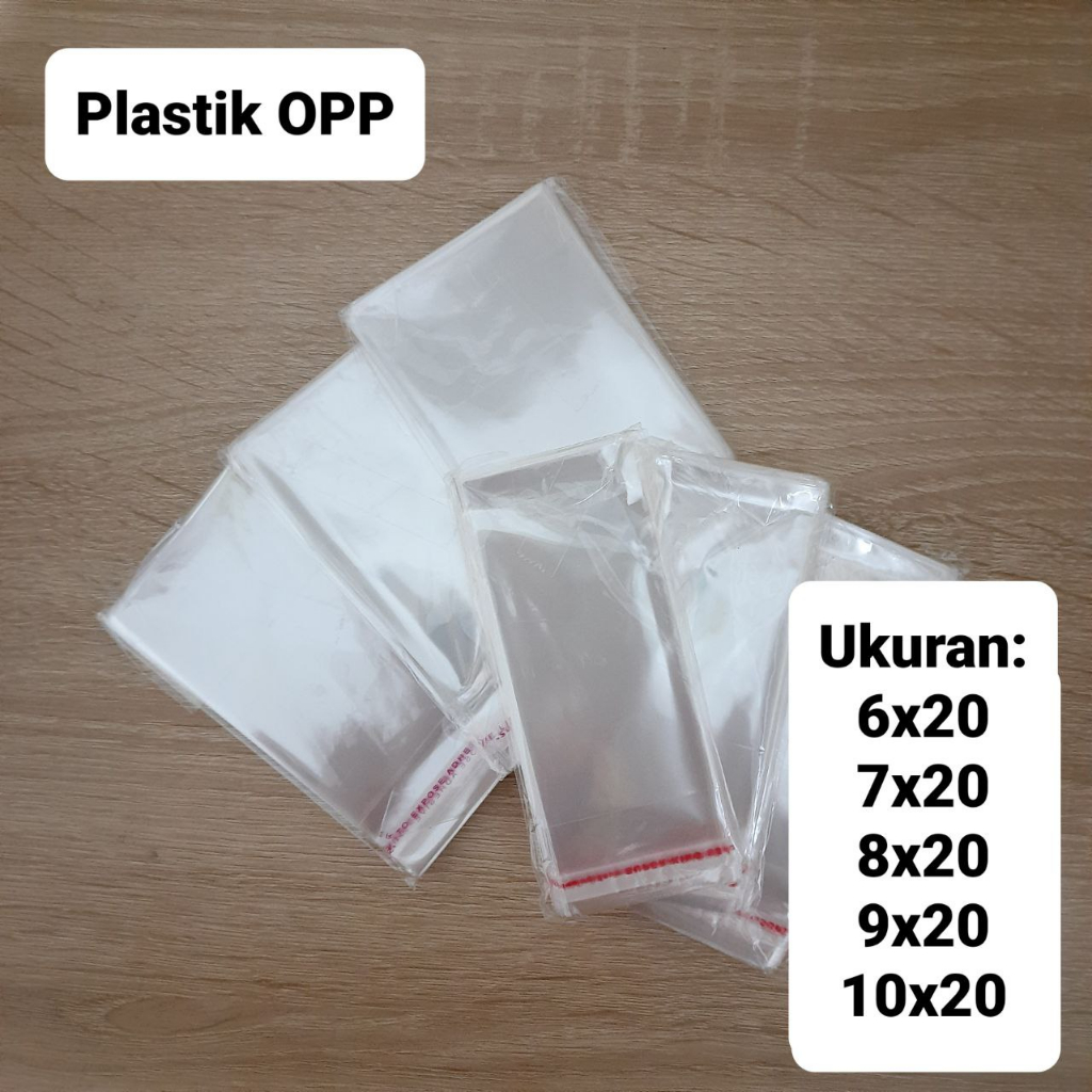 Jual plastik OPP tebal 03 6x20, 7x20 8x20 9x20 10x20 kantong perekat ...