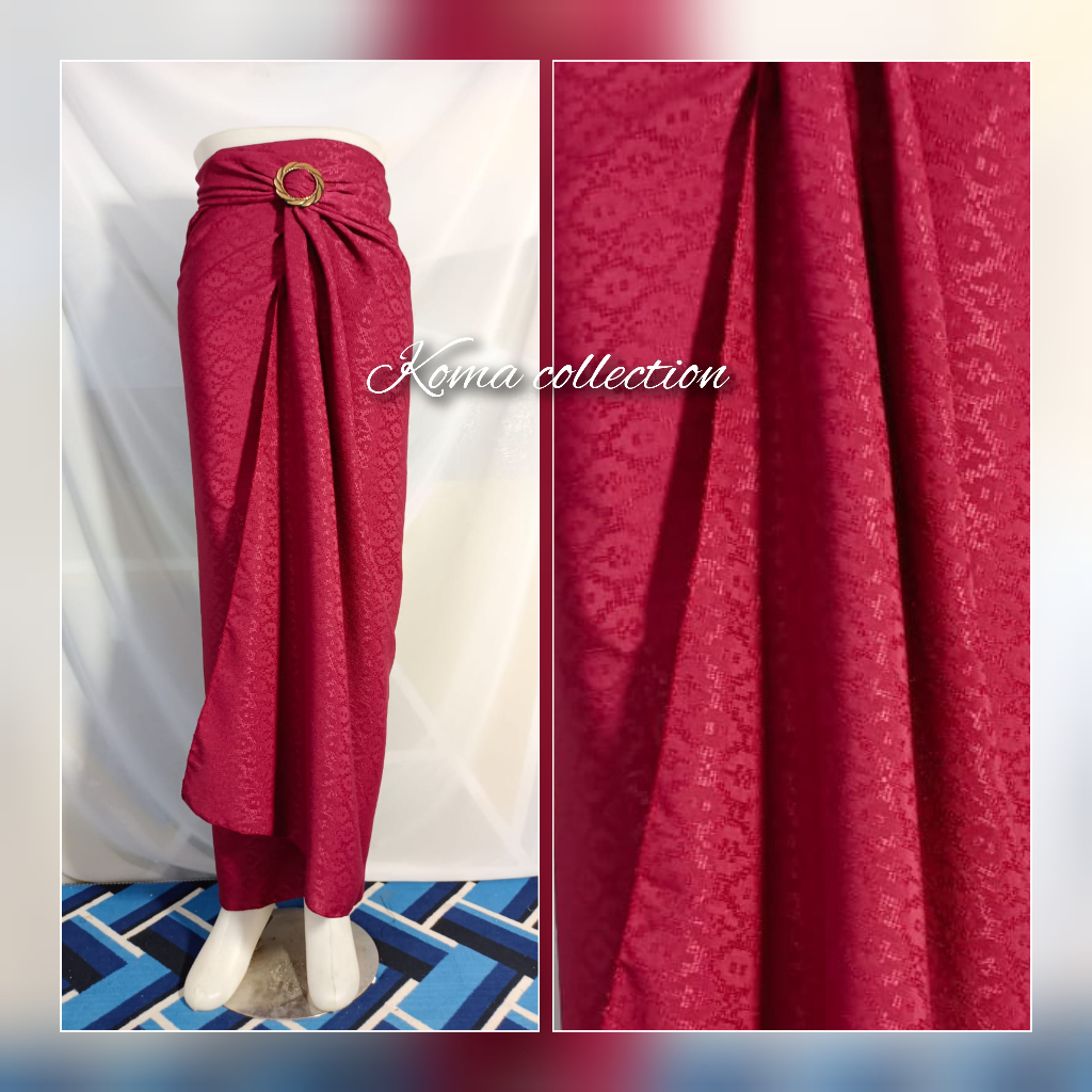 Jual Rok Lilit Polos Maroon Doby / Rok Lilit Doby / Rok Lilit Bawahan ...