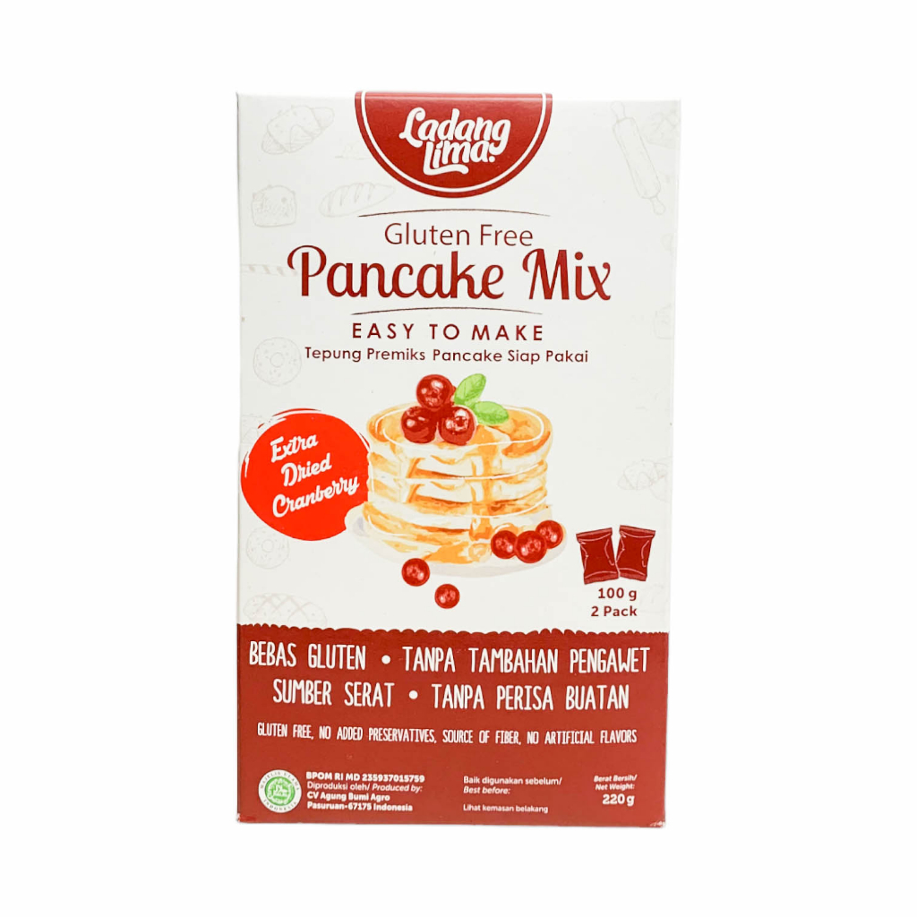 Jual LADANG LIMA Pancake Mix 220gr | Pancake Mpasi | Gluten Free ...