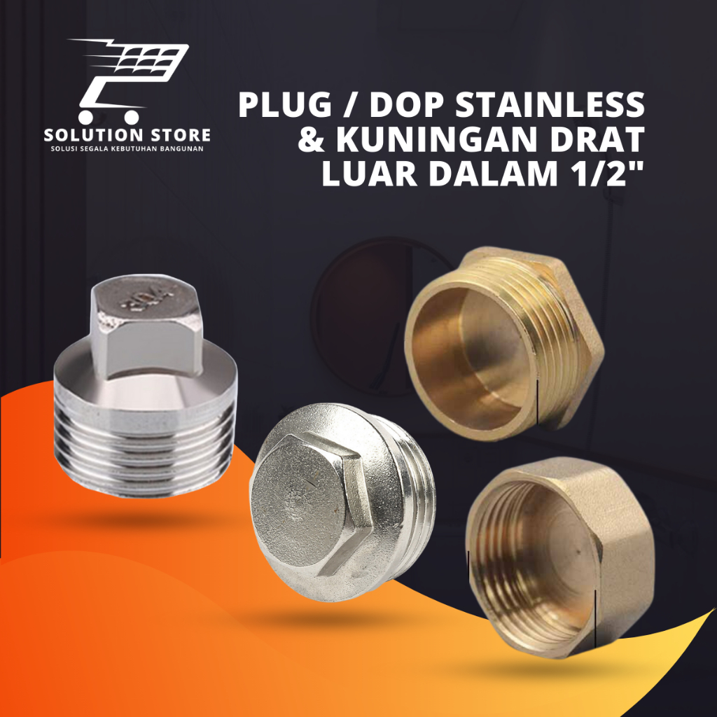 Jual Plug / Dop stainless drat luar 1/2" inch | Shopee Indonesia
