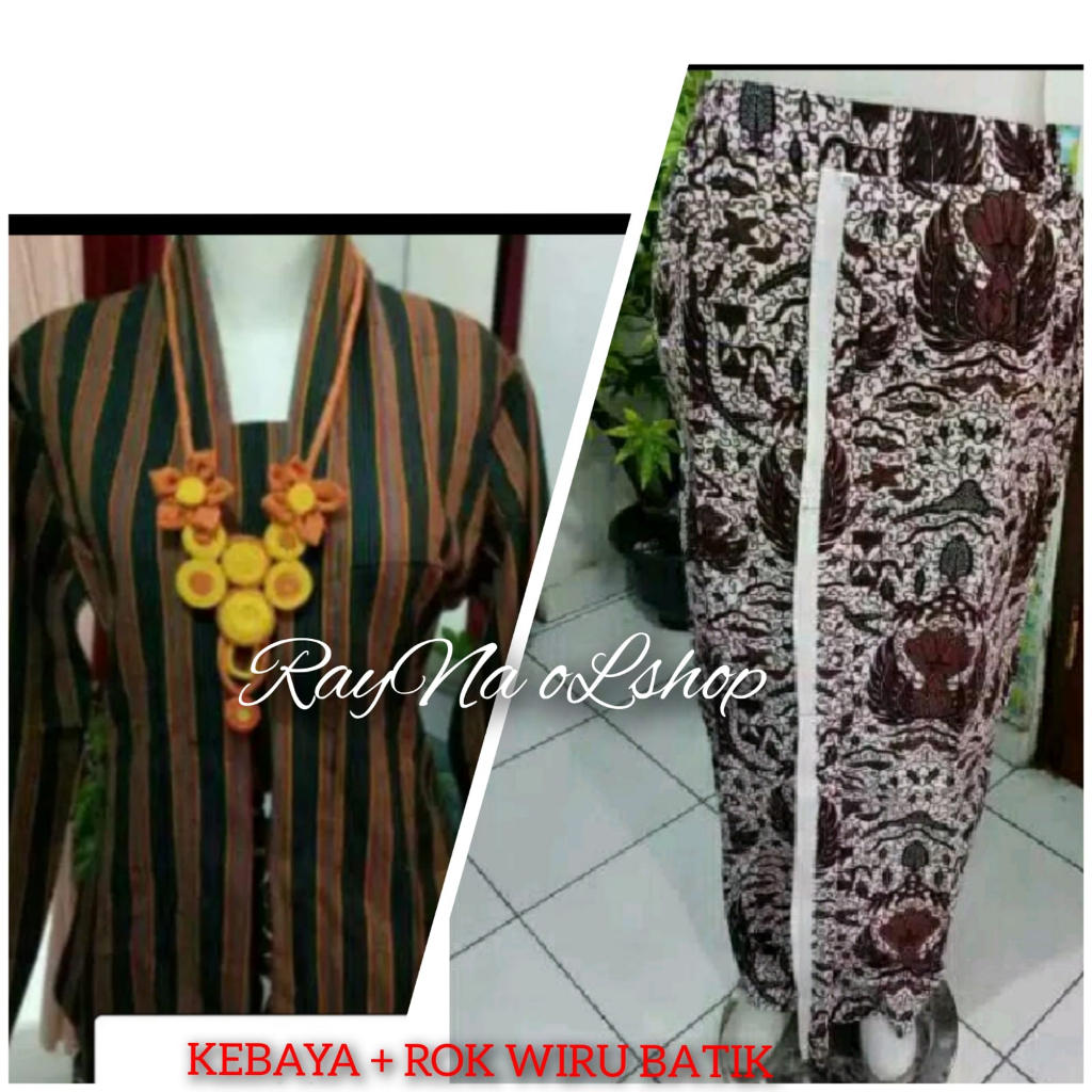 Jual 1 SETEL BAJU KEBAYA LURIK + ROK WIRU, PAKAIAN TENUN MODERN KLASIK KHAS TRADISIONAL JAWA ...