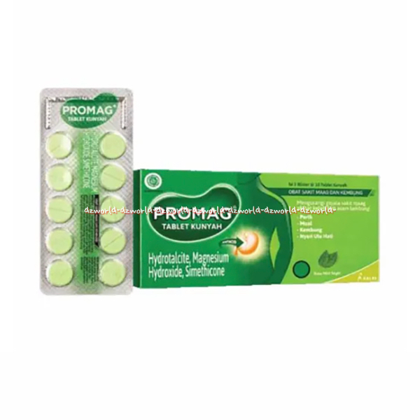 Jual Promag 3blister Tablet Kunyah Obat Sakit Maag Asam Lambung Nyeri ...
