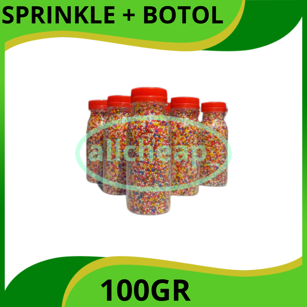 Jual SPRINGKEL 100GR BOTOL SPRINKEL SPRINKLE TRIMIT GULA HIASAN KUE ...