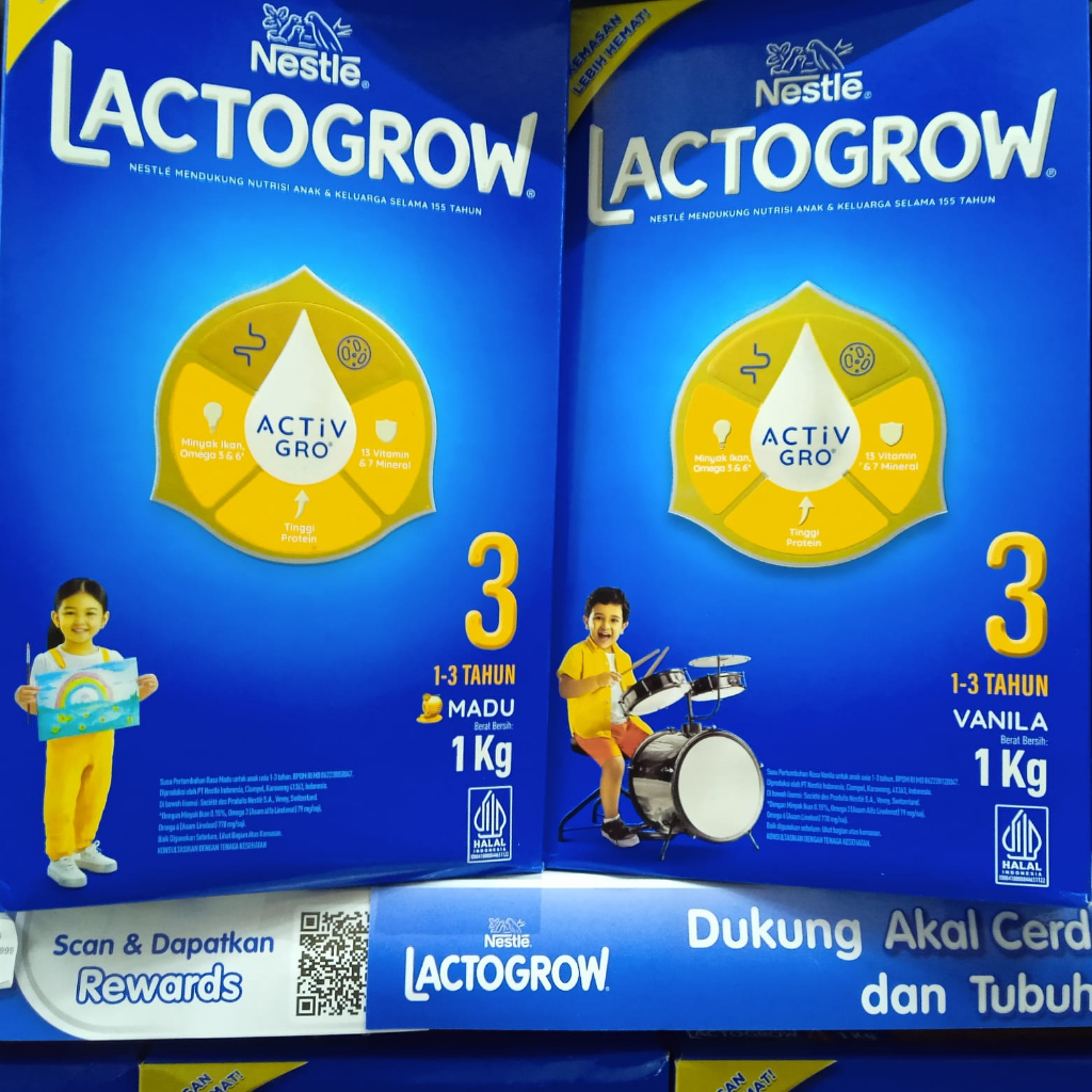 Jual NESTLE LACTOGROW 3 | Kemasan 1 kg (1000 gr) | usia 1-3 tahun ...