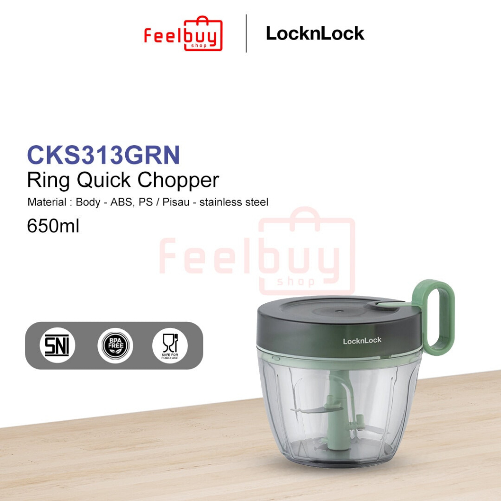 Jual LocknLock Exclusive Ring Quick Chopper - 650ml CKS313GRN | Shopee ...