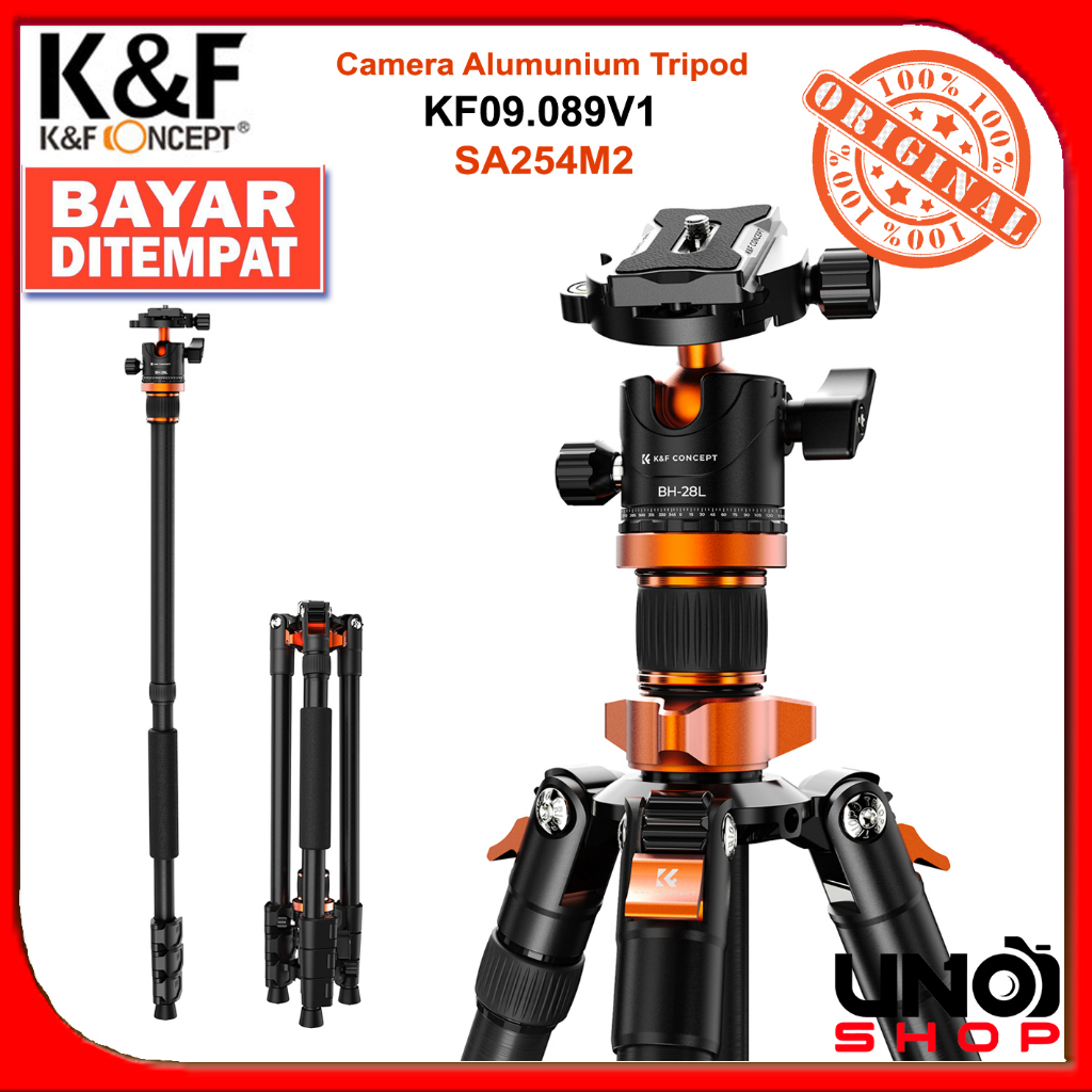 Jual Kandf Concept Tripod Aluminum Sa254m2 With Monopod And Ballhead Kit