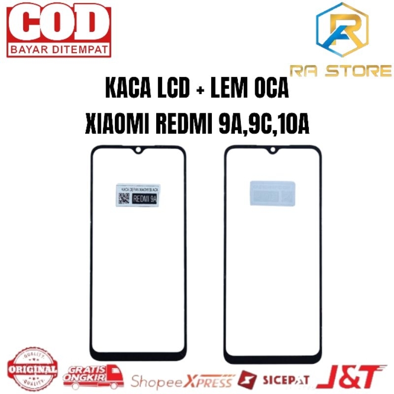 Jual Kaca lcd + Lem Oca Kering Xiaomi Redmi 9A, 9C, 10A Kaca Depan Kaca Touchscreen Ts Tc ...
