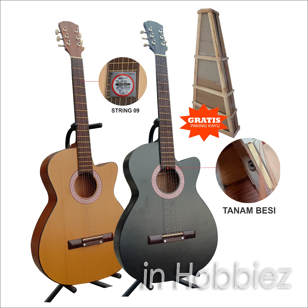 Jual GITAR AKUSTIK/ GITAR PEMULA TANAM BESI/ GITAR MURAH | Shopee Indonesia