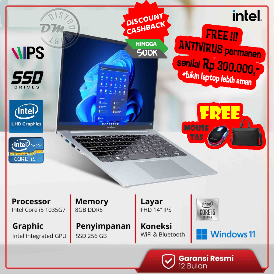 Jual [Promo] ADVAN Notebook Laptop Workpro Intel core i5 14" FHD IPS ...