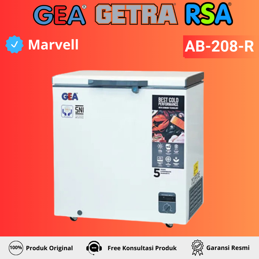 Jual Chest Freezer Box Gea Ab-208-r Chest Freezer 210 Liter Garansi ...