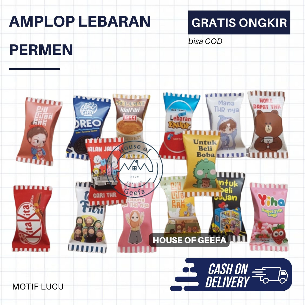 Jual Terbaru! Amplop Lebaran Permen 1 Pack 10pcs - Amplop THR - Lebaran ...