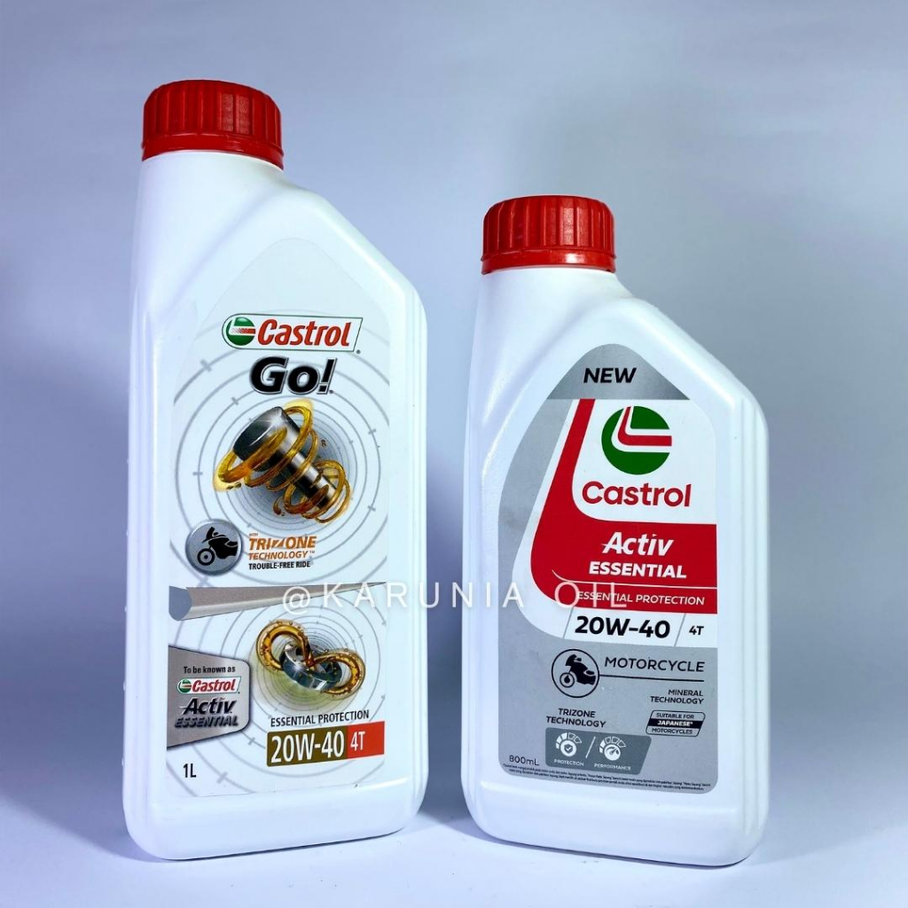 Jual Oli Motor Castrol Go Activ Essential 800ml, 1 Liter 4T Kemasan ...
