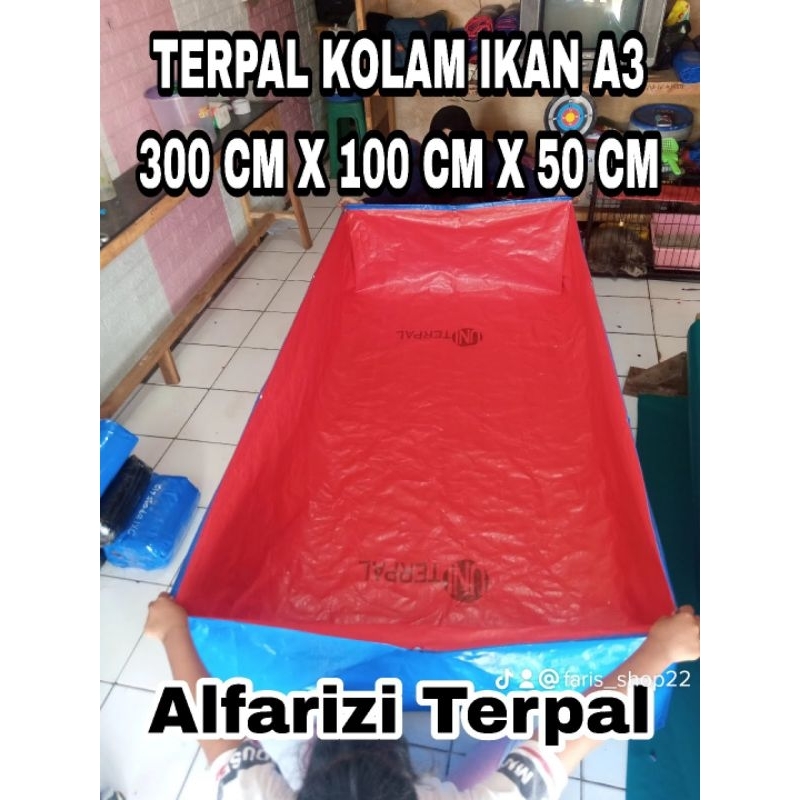 Jual TERPAL KOLAM IKAN A3 300cm x 100cm x 50cm | Shopee Indonesia
