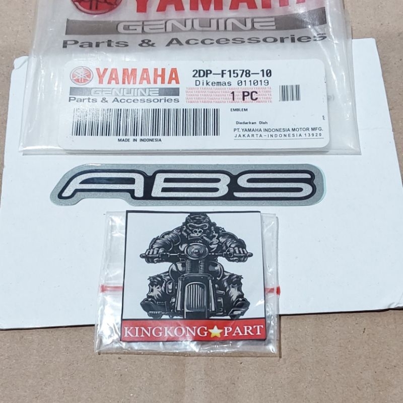 Jual Emblem logo stiker abs abu-abu spakbor depan nmax original 2dp ...