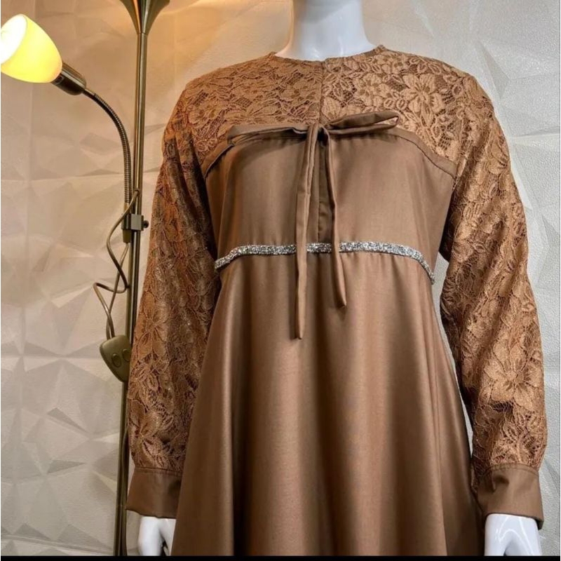 Jual Gamis toyobo kombinasi burkat mix payet adem nyaman buat acara ...