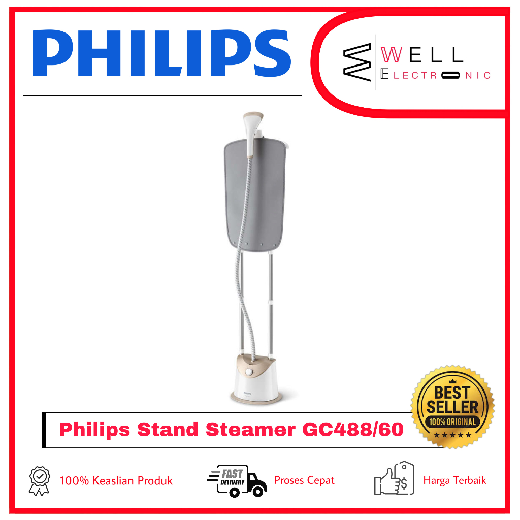 Jual PHILIPS GC488/60 Garment Steamer Setrika Uap Berdiri GC 488 ...