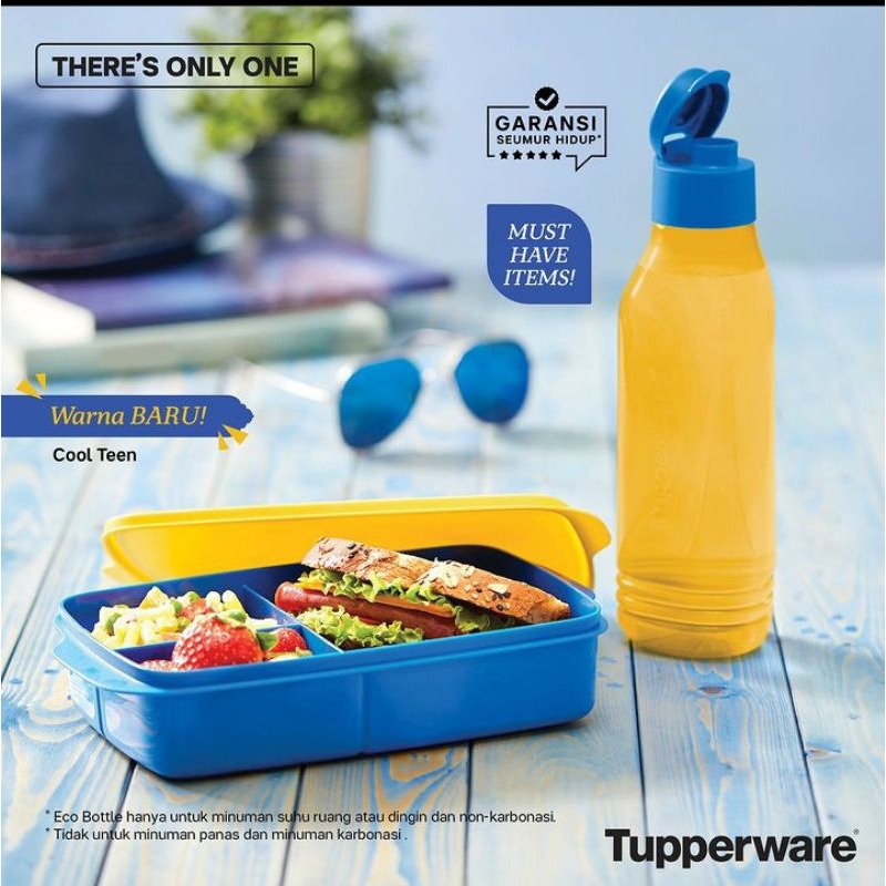 Jual Coolteen tupperware / tempat makan tupperware set botol minum ...