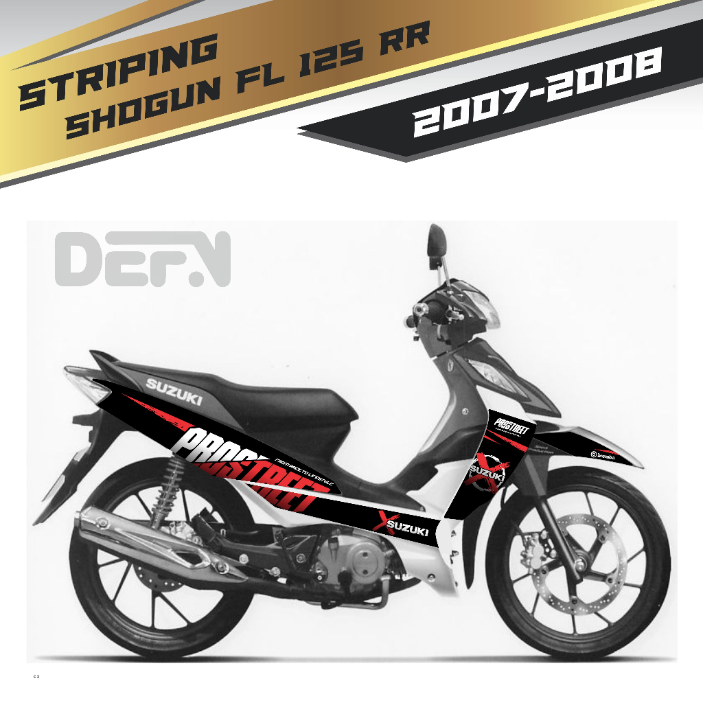 Jual Stiker striping Decal Suzuki Shogun FL 125 RR 2007-2008 ...