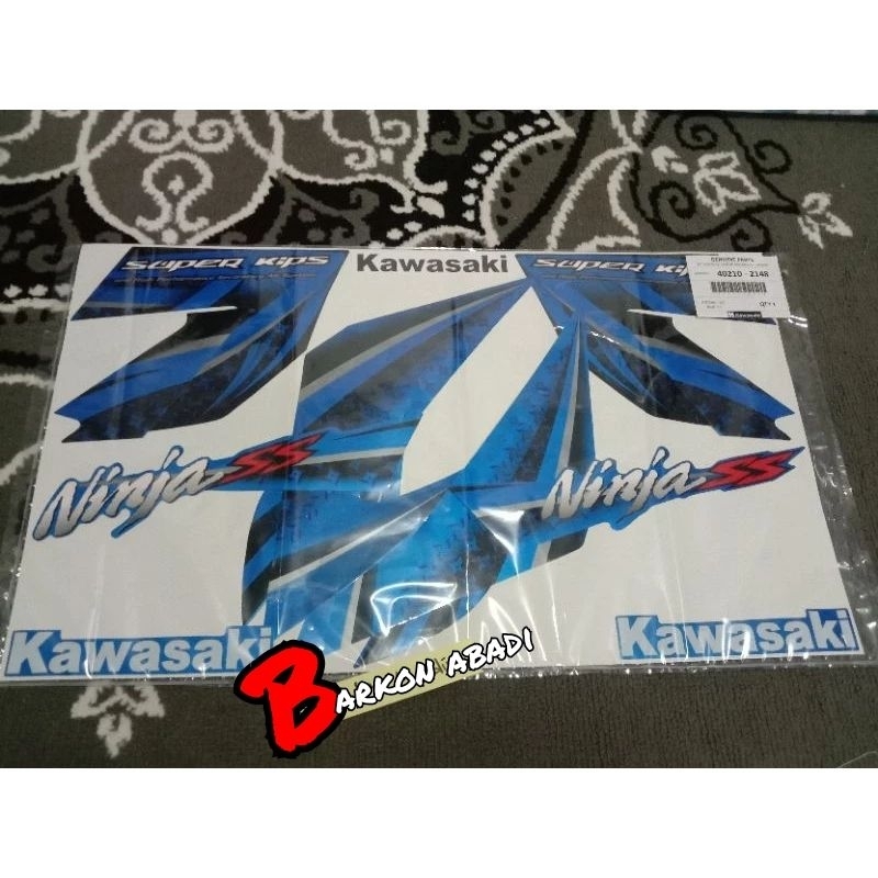Jual stiker Striping NINJA SS 2012 warna biru | Shopee Indonesia