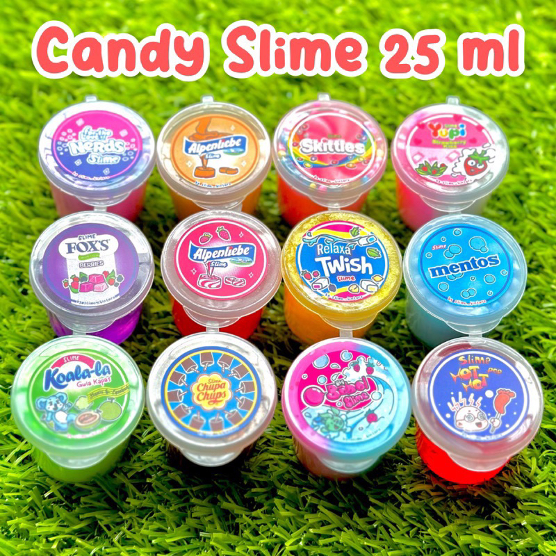 Jual Candy Slime 25 ml Slime Kualitas Terbaik Slime Transparan Tofu ...