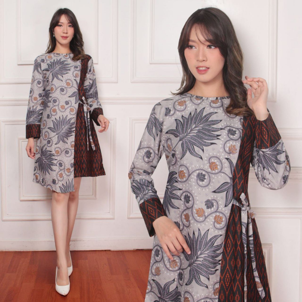 Jual BAJU BATIK WANITA PREMIUM TUNIK KATUN BJT001 | Shopee Indonesia