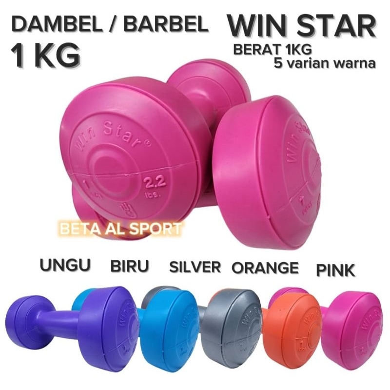 Jual Dumble Vinyl / Dumbble / Barbel Plastik 1kg 1 kg Win Star Termurah ...