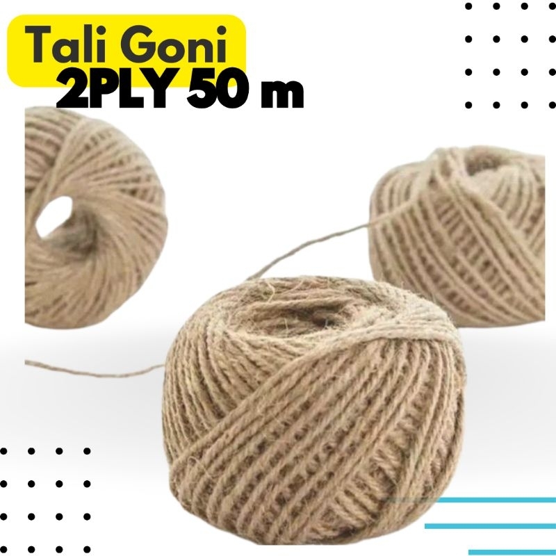 Jual Tali Rami Goni roll 2 PLY (+/-50 meter) untuk Tali undangan Kado ...
