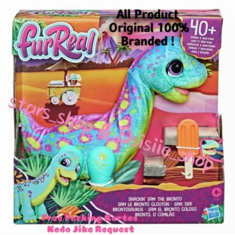 Jual Furreal Snackin Sam The Bronto Original / Fur real Dinosaurus ...