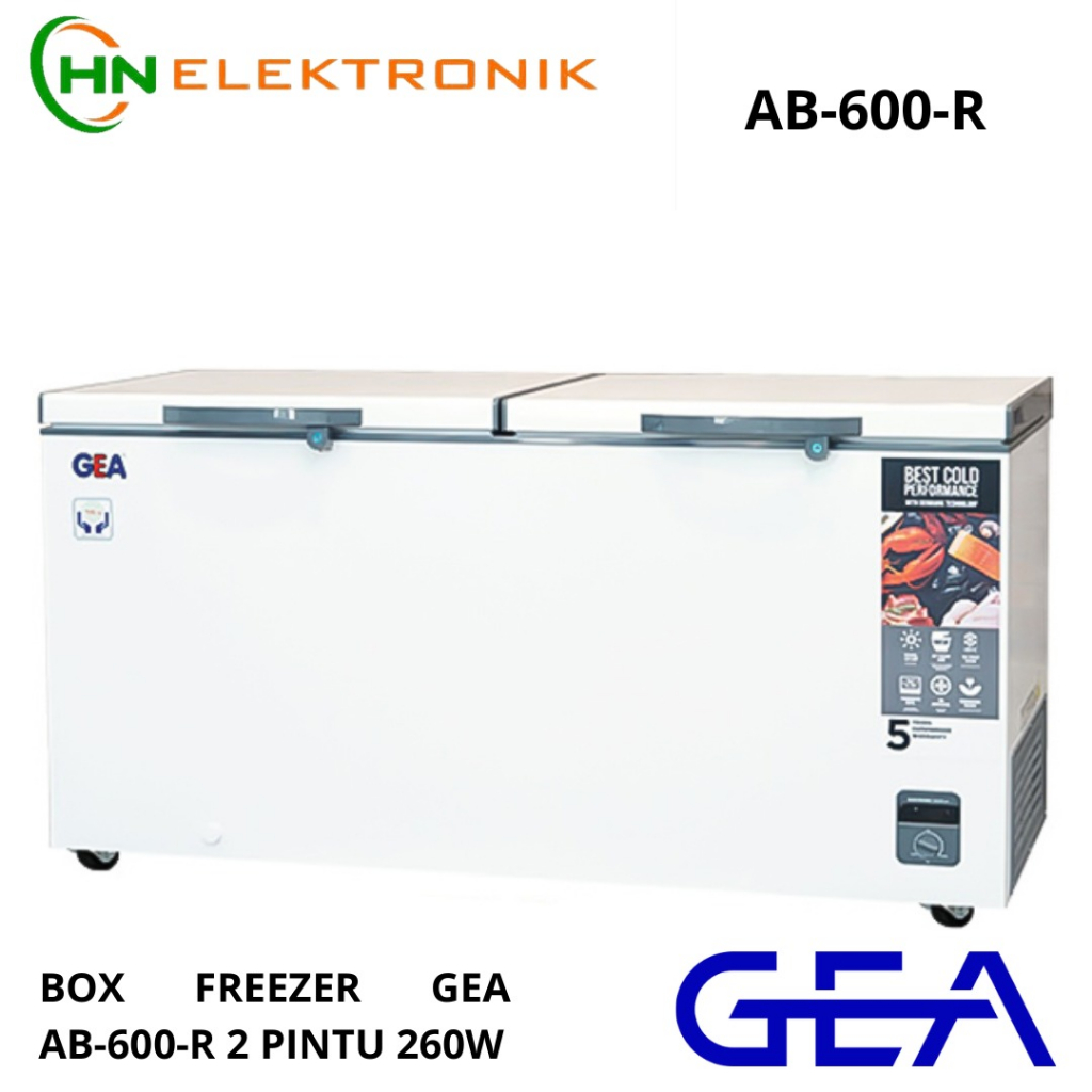 Jual BOX FREEZER GEA 2 PINTU 500L 260W AB-600-R | Shopee Indonesia